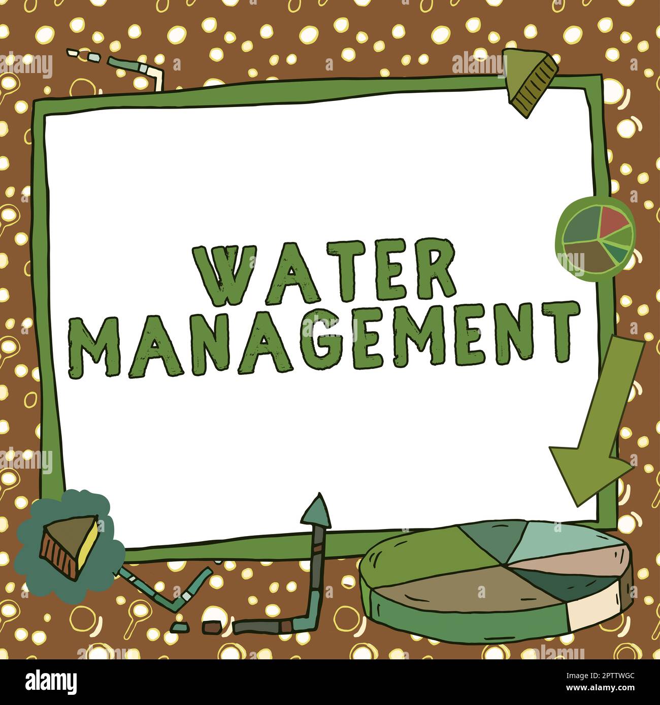 Handwriting text Water Management, Word Written on optimum use of water ...