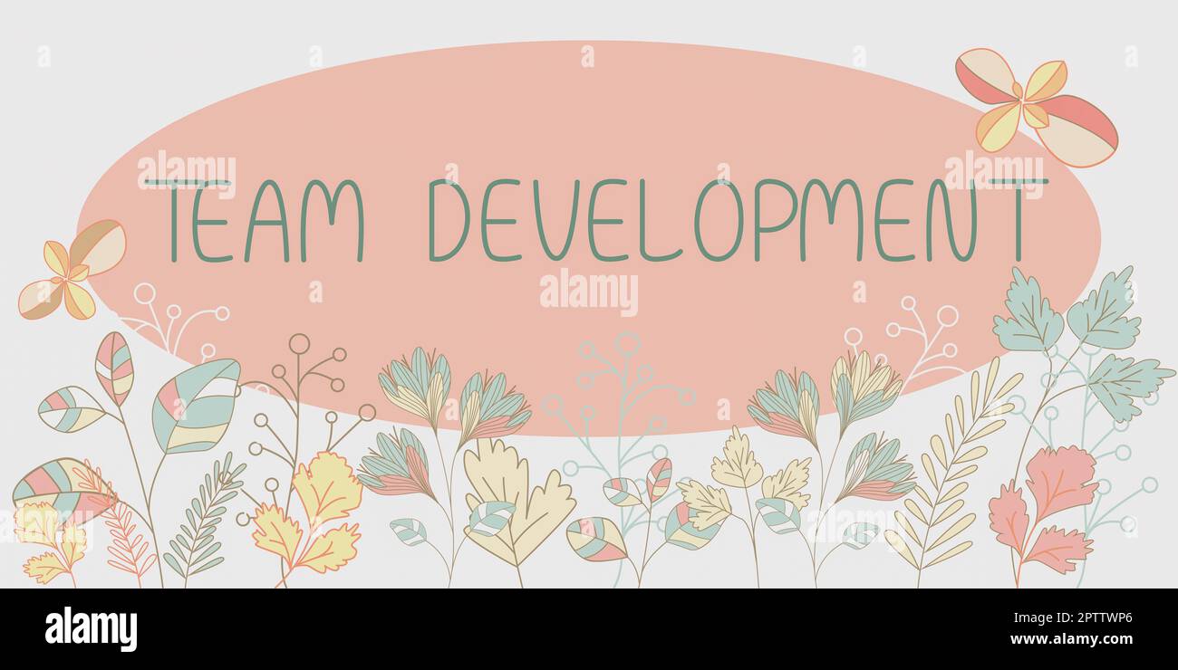 Conceptual caption Team Development, Business approach the enhancement ...