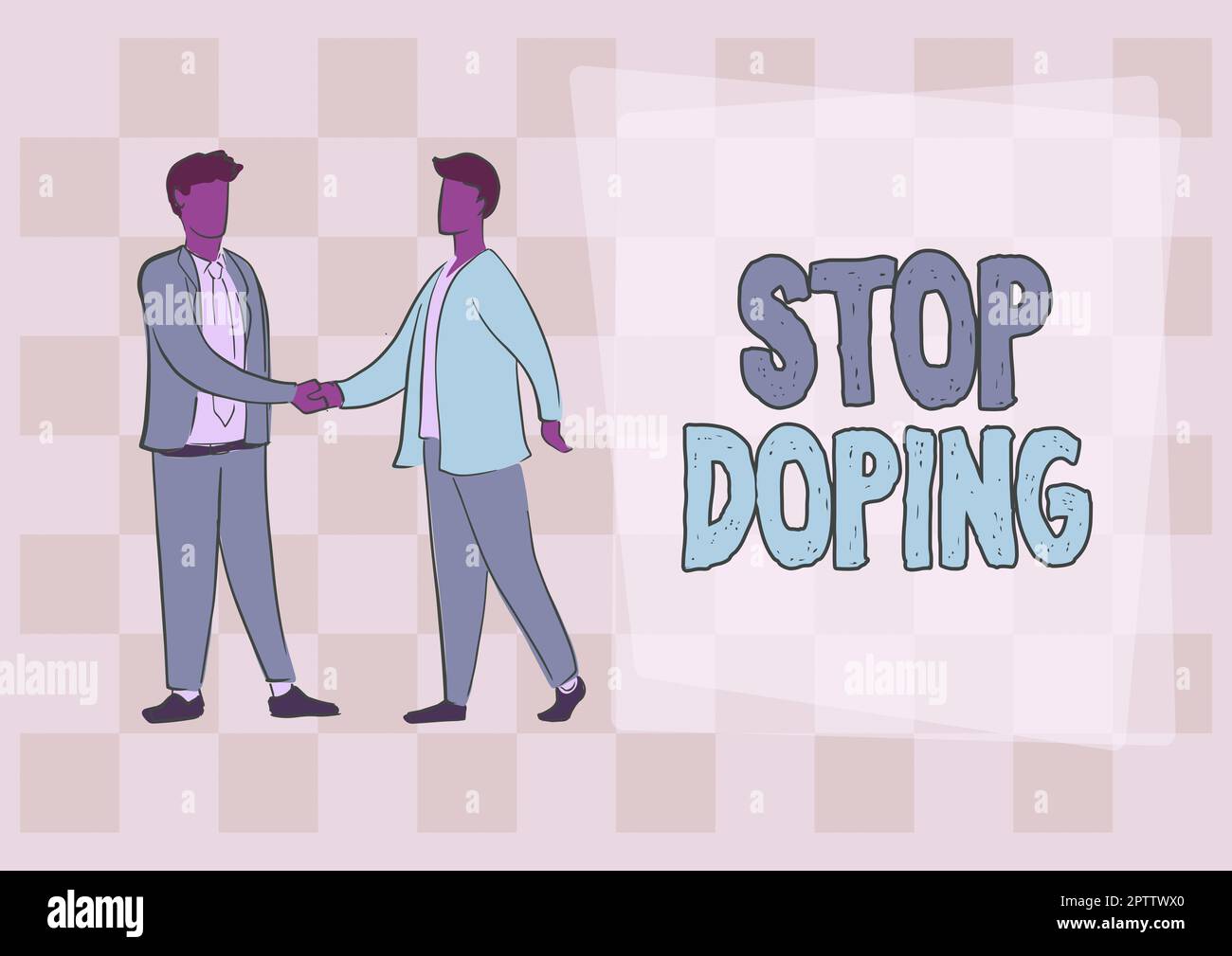 Text caption presenting Stop Doping, Concept meaning quit the use of ...