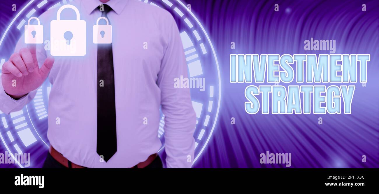 Inspiration showing sign Investment Strategy, Business idea Set of ...