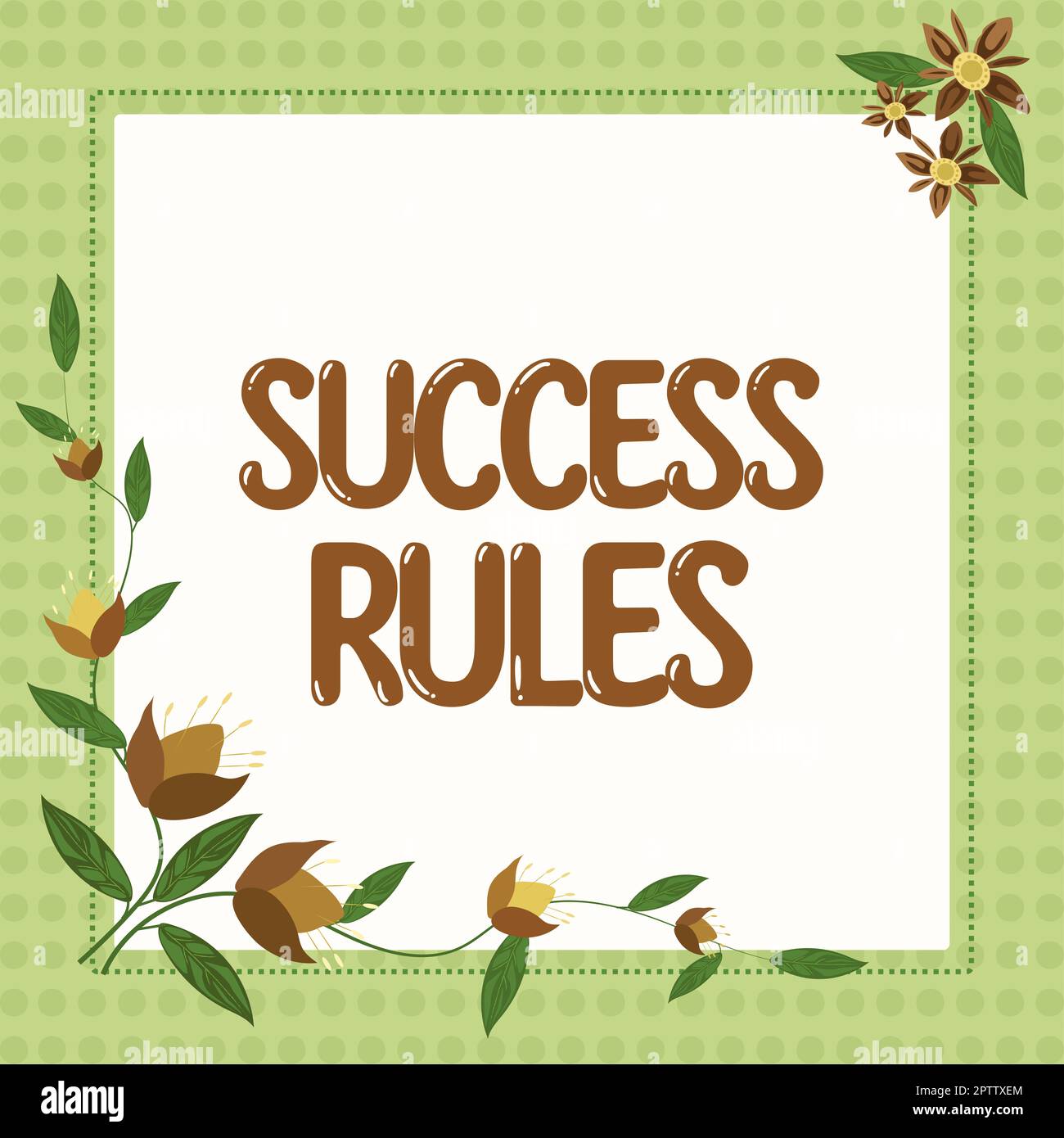 Handwriting text Success Rules, Concept meaning established ways of ...