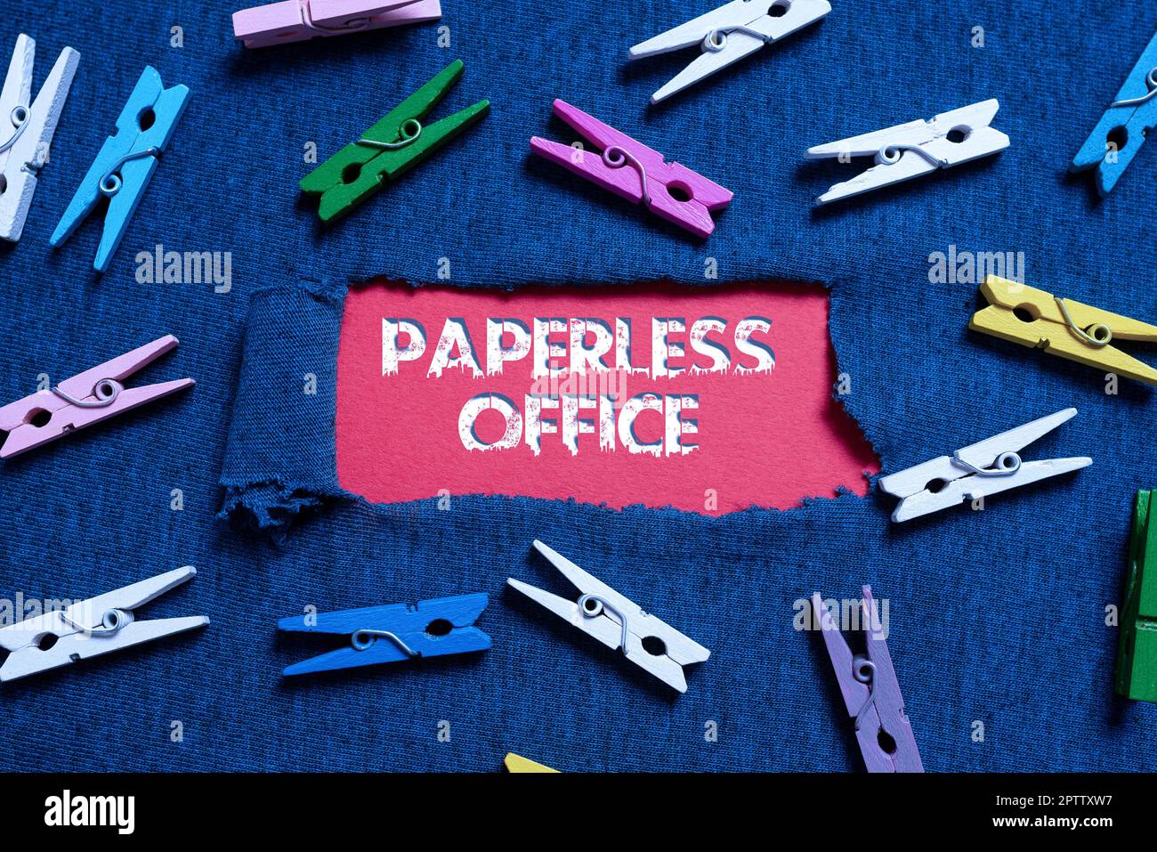 Conceptual display Paperless Office, Internet Concept work environment ...