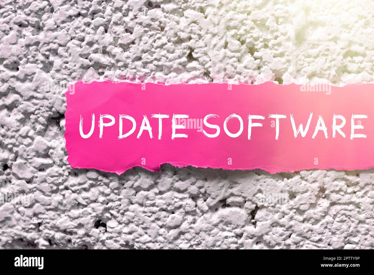 Sign displaying Update Software, Business overview an application patch fixing the ...