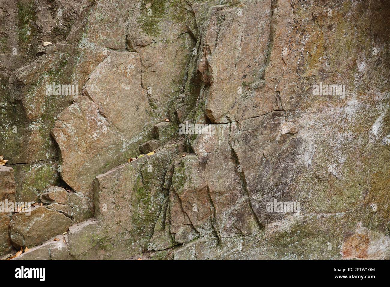 Light coarse natural rock stone background. Mining cliff rough front ...