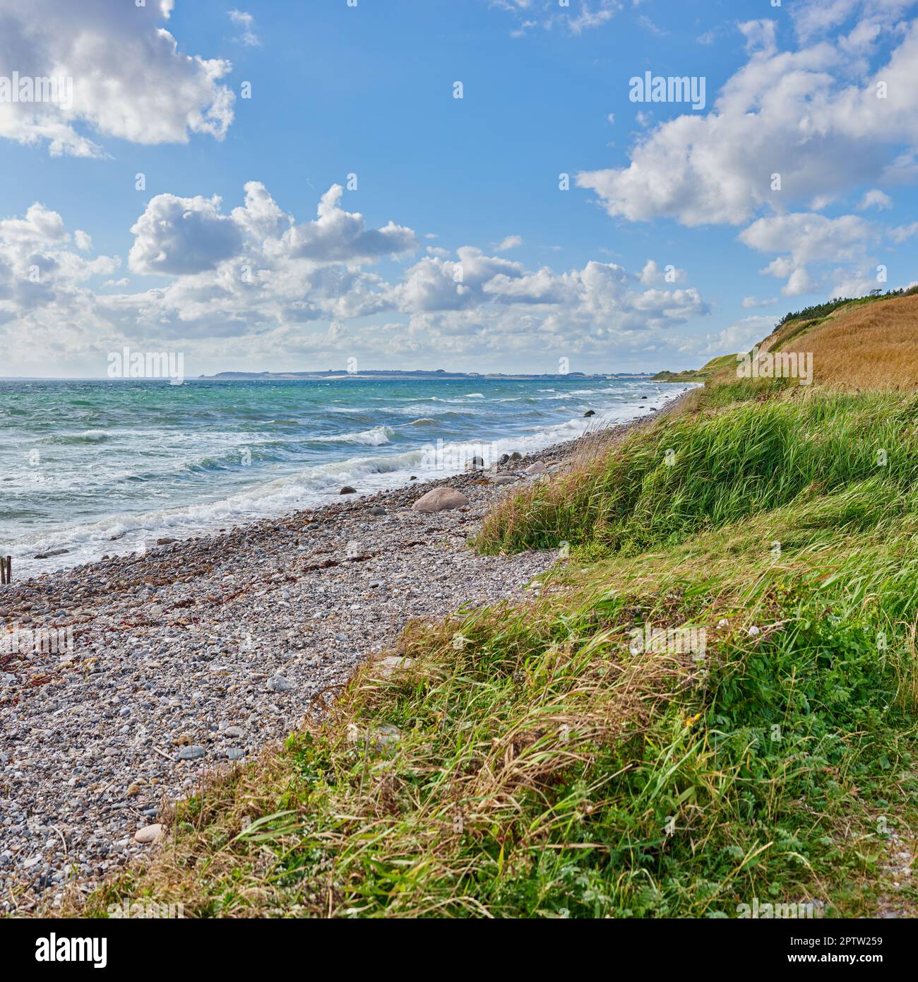 Coast of Kattegat - Jutland. Coast of Kattegat - Helgenaes, Denmark ...