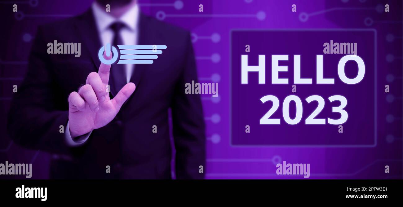 Writing displaying text Hello 2023, Word Written on celebration of the ... Writing displaying text Hello 2023, Word Written on celebration of the ...