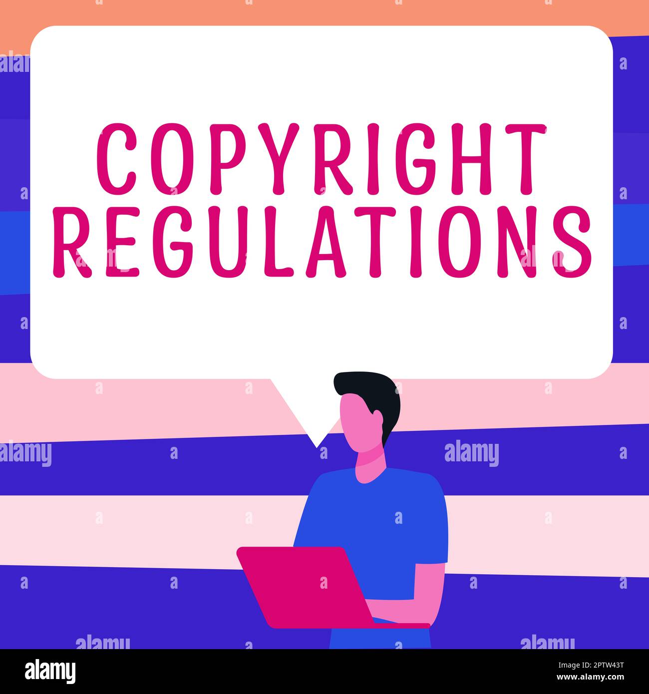 Text showing inspiration Copyright Regulations, Concept meaning body of law that governs the ...