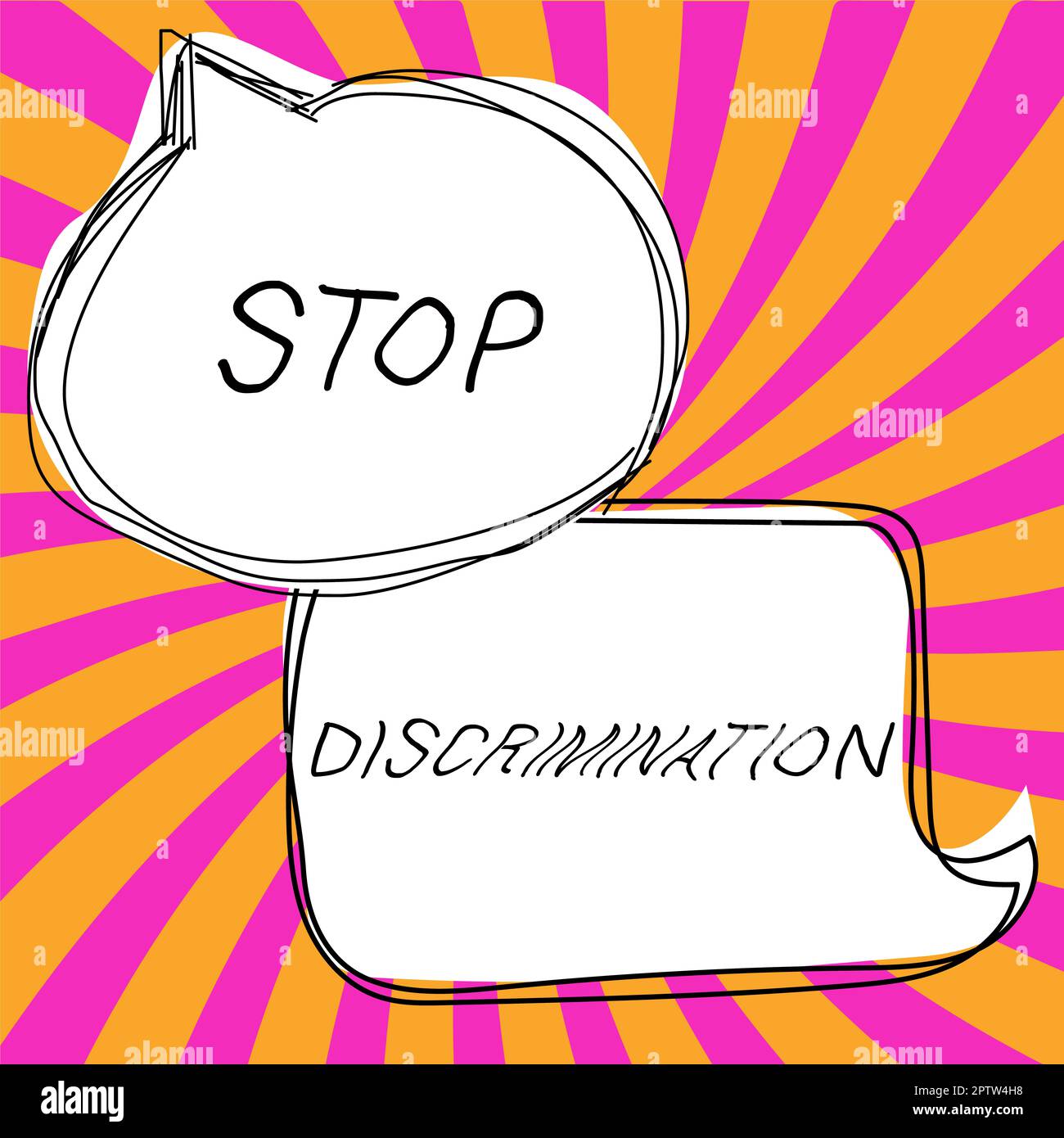 Inspiration showing sign Stop Discrimination, Business concept Prevent ...