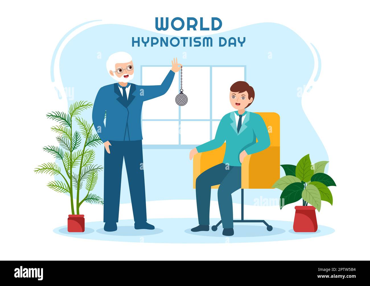 World Hypnotism Day with Black and White Spiral, Altered State of Mind ...