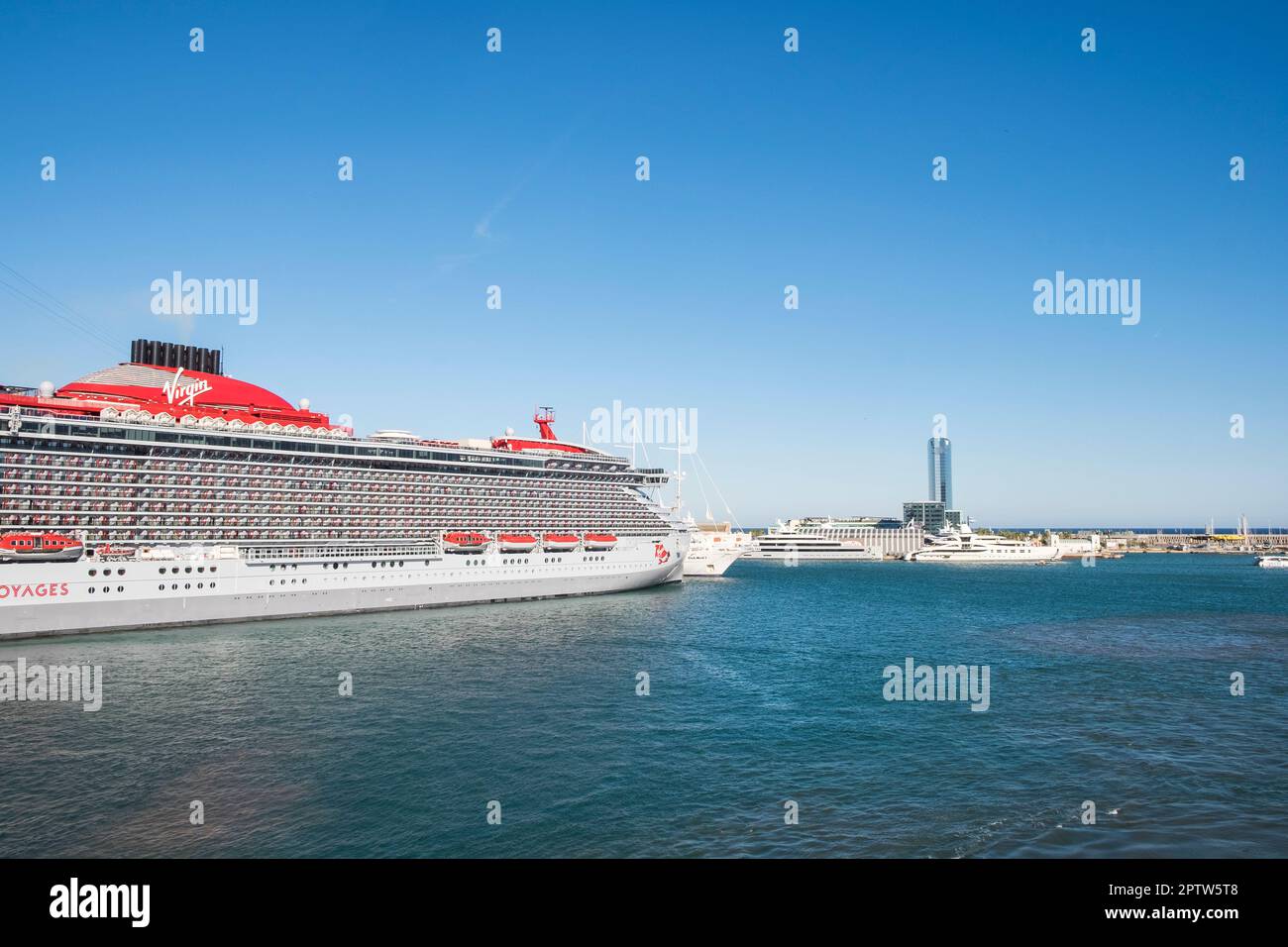 Mediterranean, GNV ferry from Genoa to Tangier, View of the port of ...