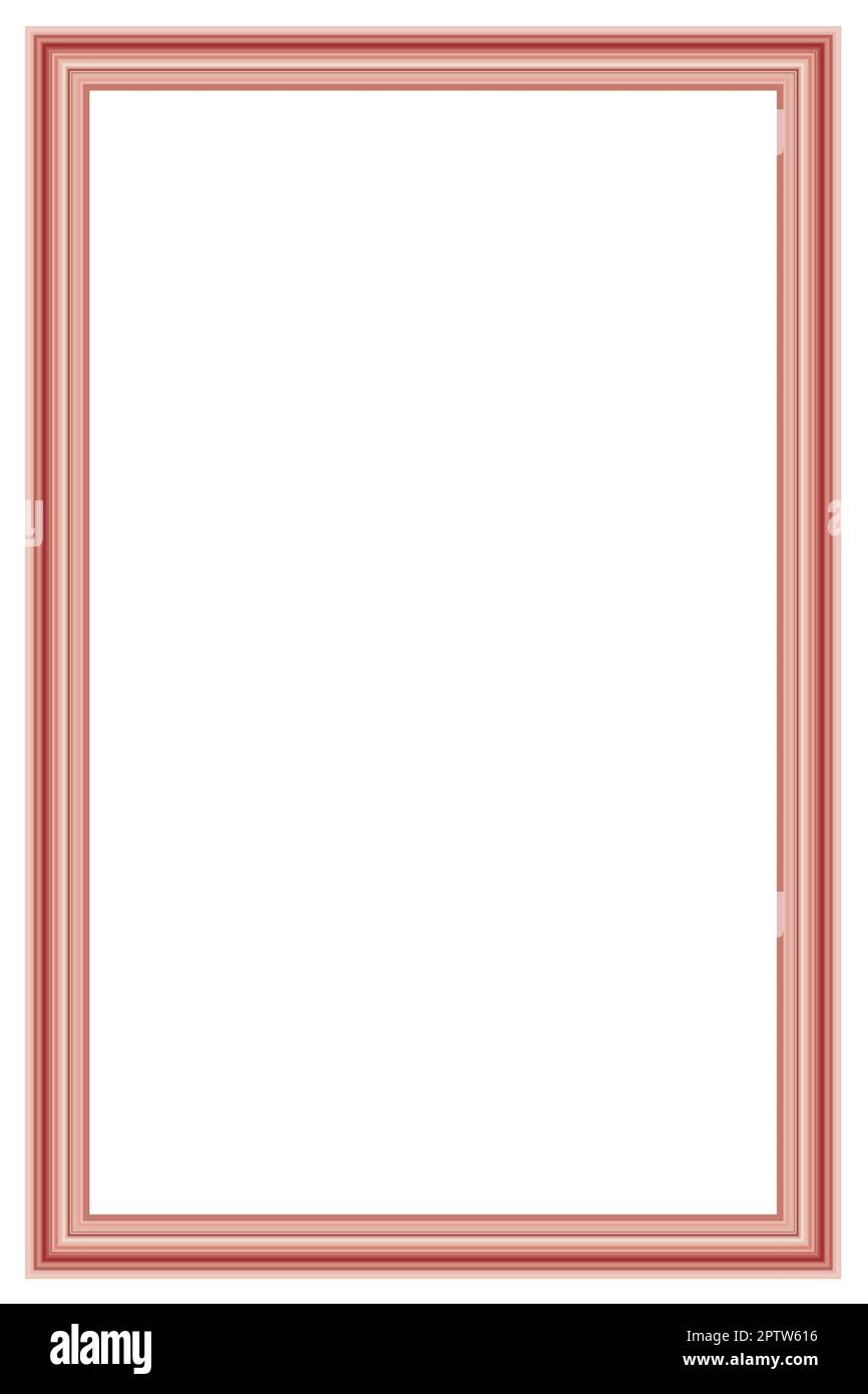 Vertical frame for photo and design with aspect ratio 2 to 3 on a white ...