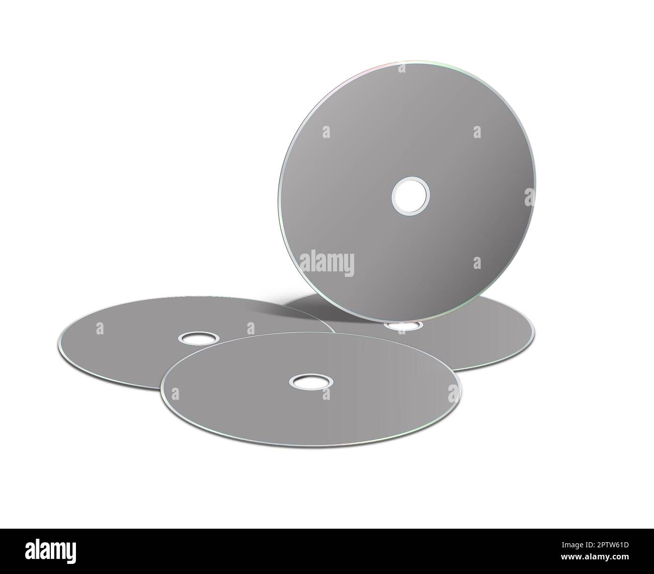 CD or DVD blank template grey for presentation layouts and design. 3D ...