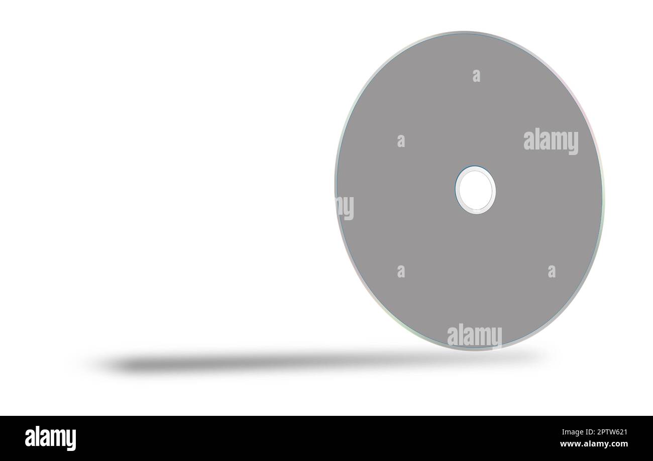 CD or DVD blank template grey for presentation layouts and design. 3D ...