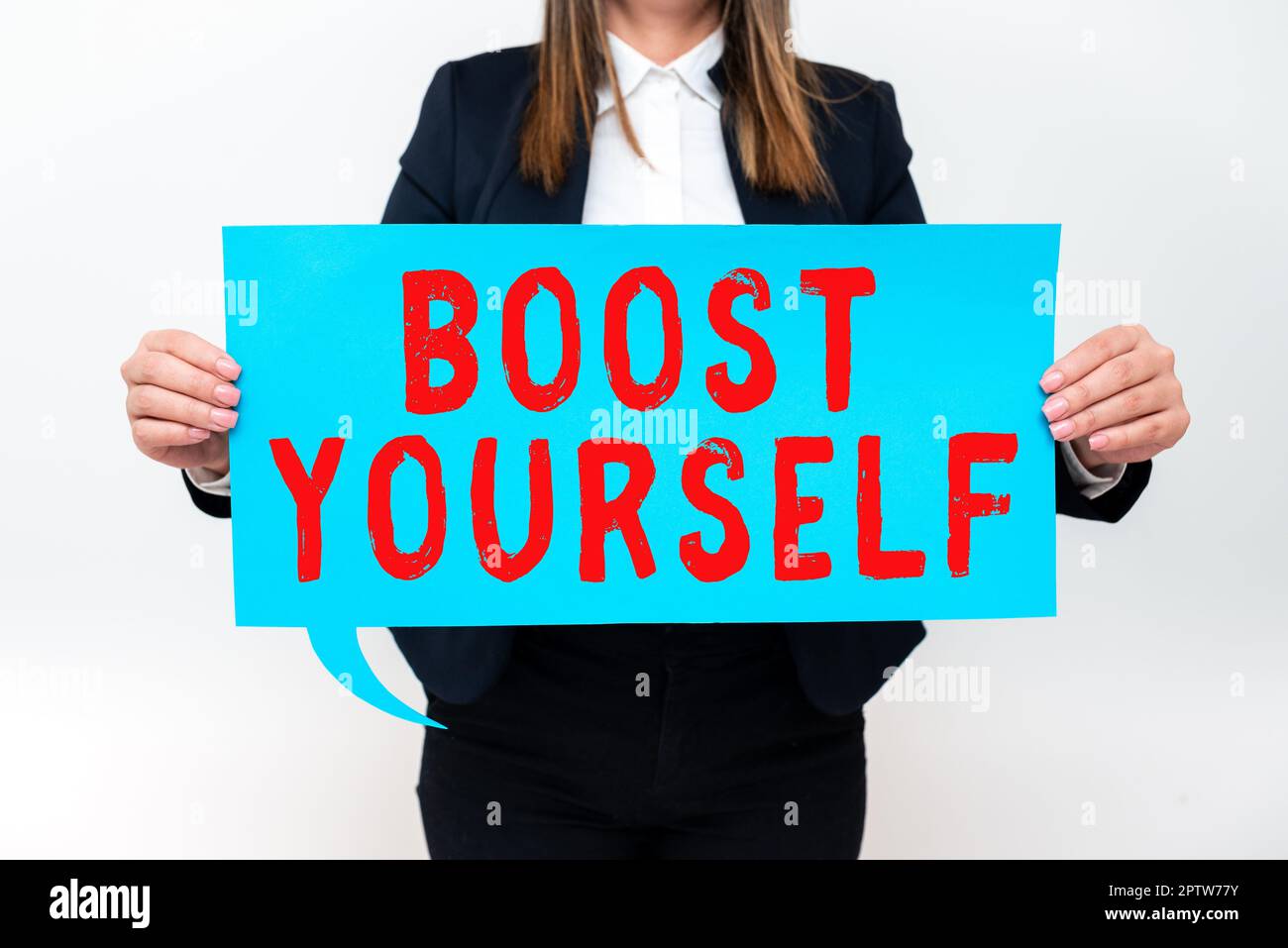 Text showing inspiration Boost Yourself, Business idea delivering a ...