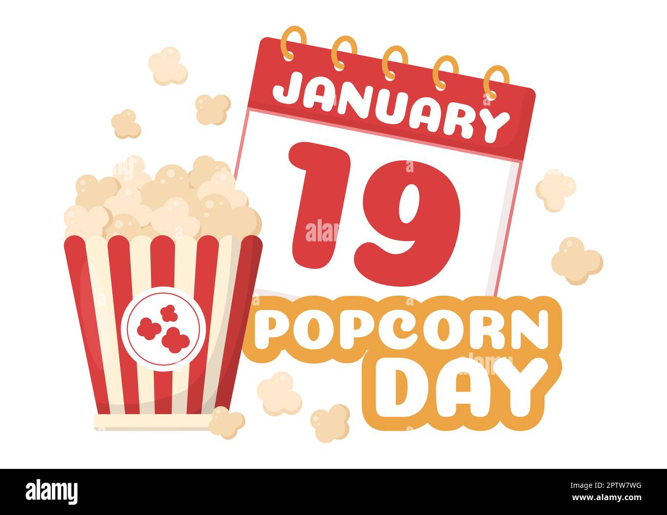 National Popcorn Day on January 19th with a Big Box of Red and White ...