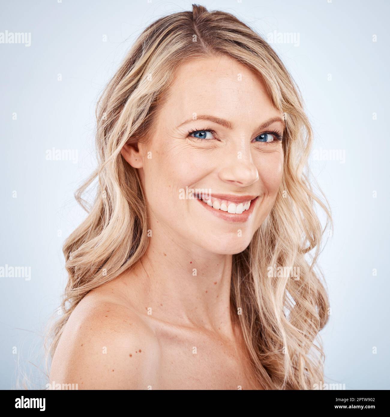 Beauty, skincare and hair care wellness of a woman happy about salon or ...