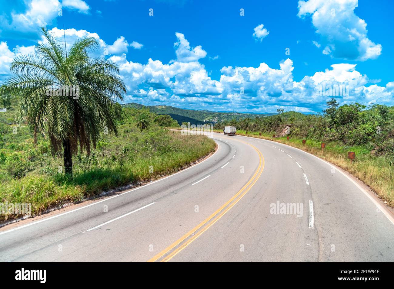 asphalt road in Brazilian nature in South America Stock Photo - Alamy