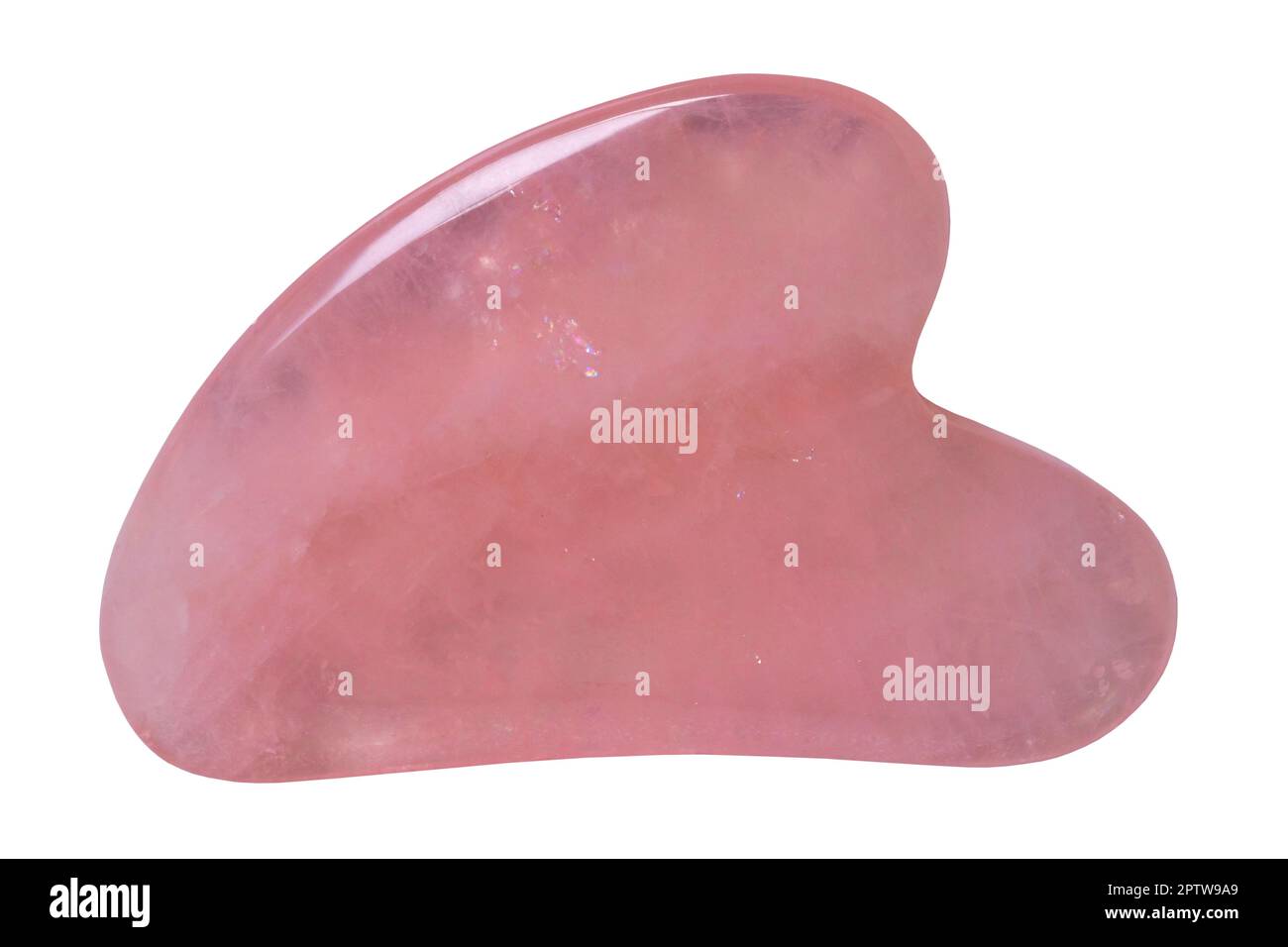 Natural Gua Sha Rose quartz Stone isolated. Guasha Massage Tool ...