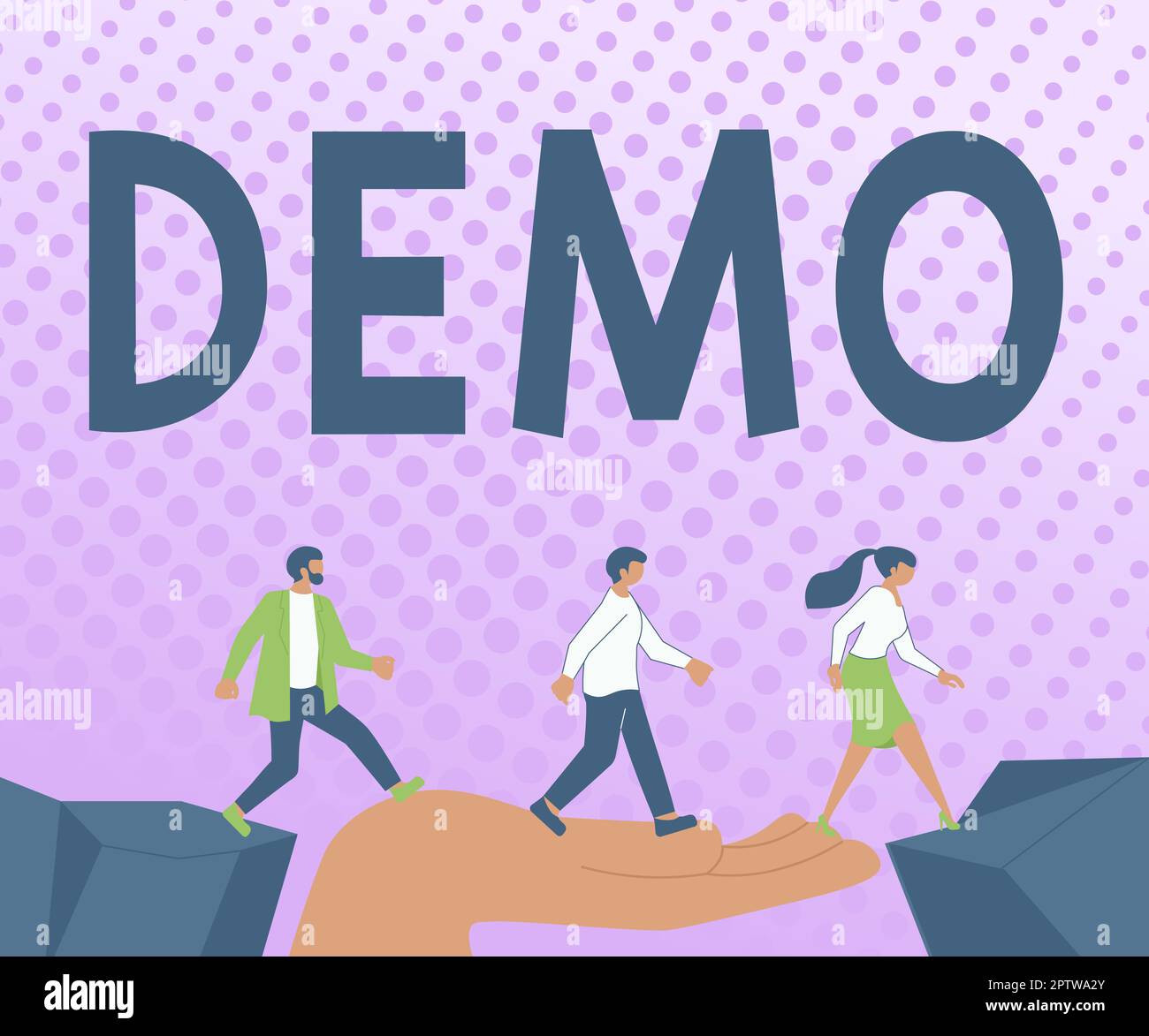 Handwriting text Demo, Business showcase exemplification display ...