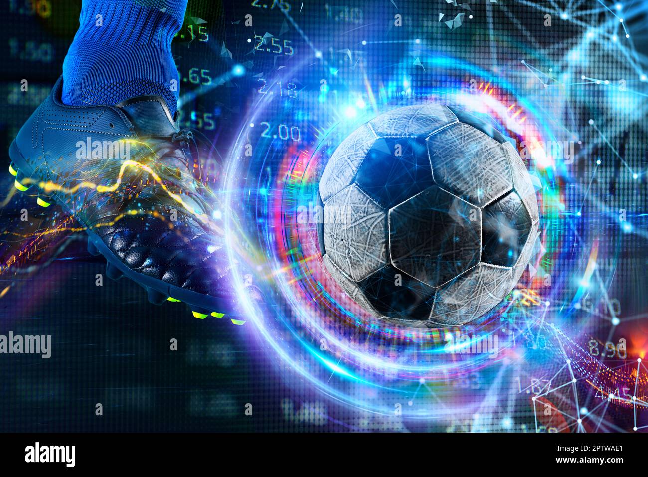 Internet network of a live streaming soccer match Stock Photo - Alamy