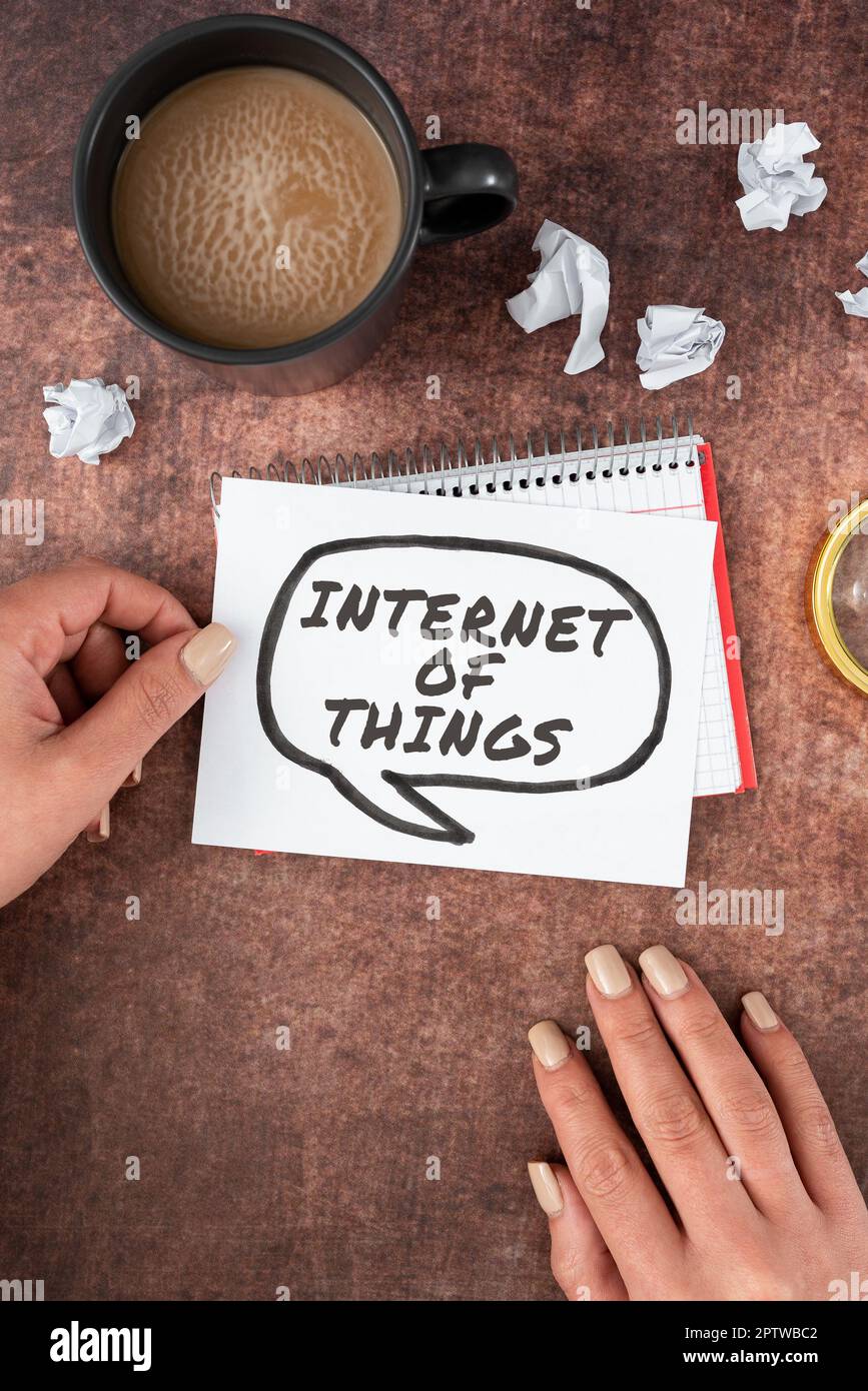 Sign displaying Internet Of Things, Conceptual photo network ...