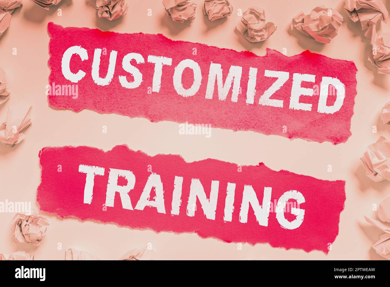 Sign displaying Customized Training, Business approach Designed to Meet ...