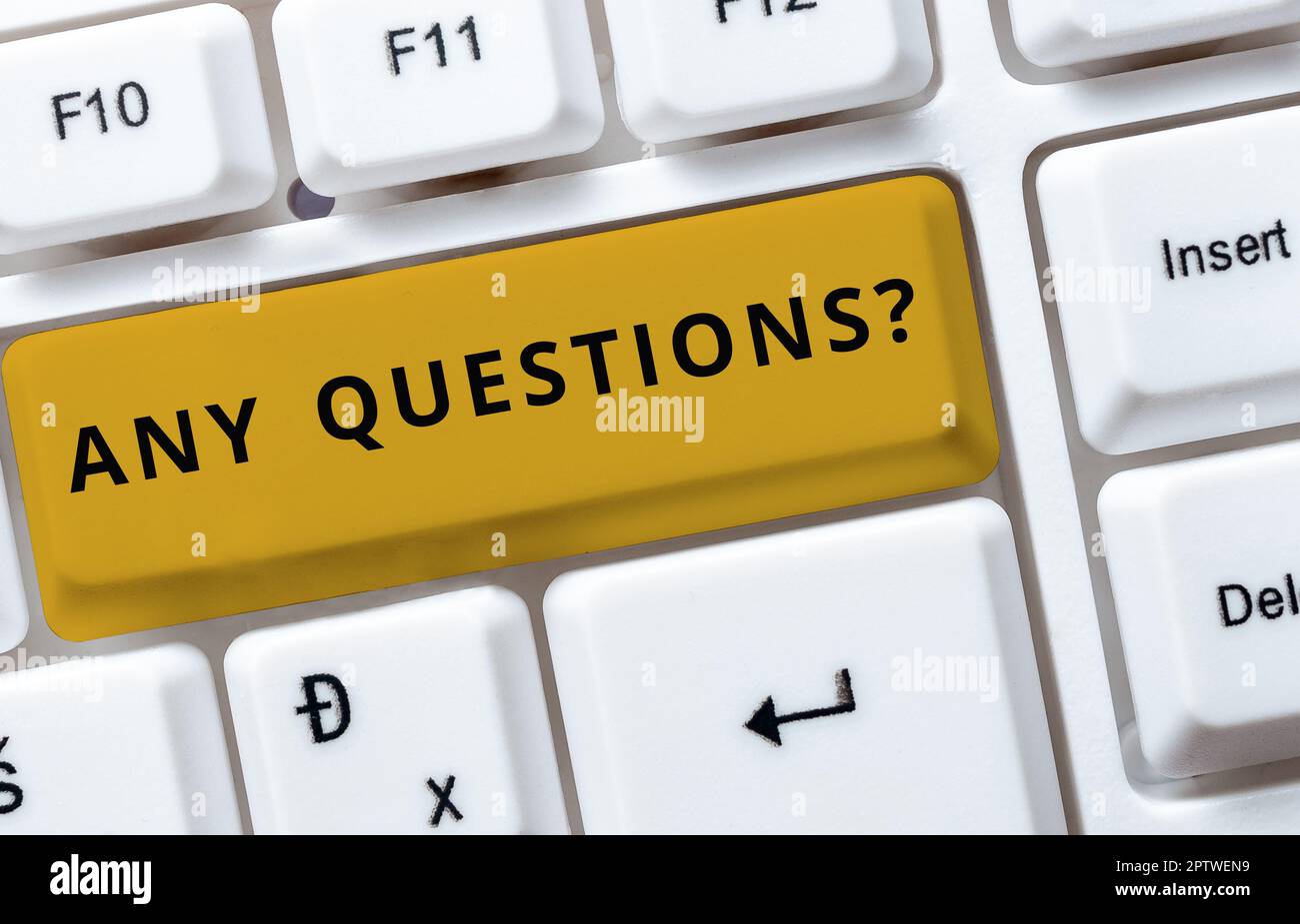 Sign displaying Any Questions Question, Business idea Asking for ...