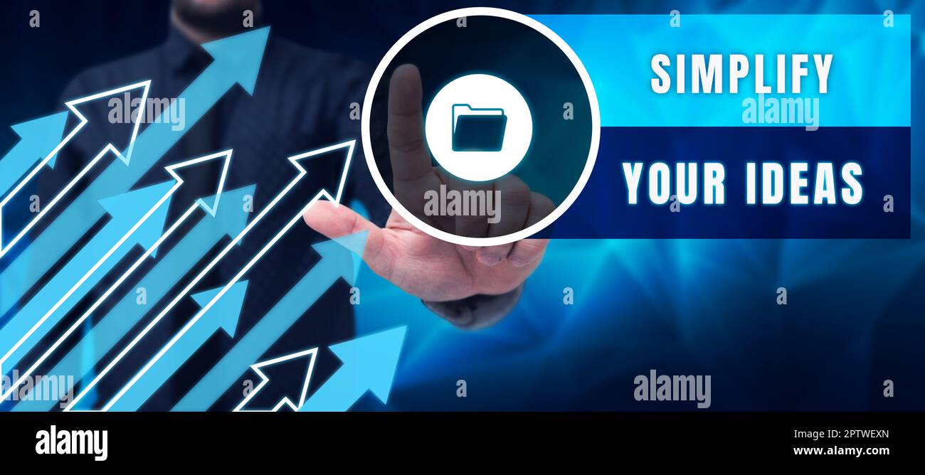 Text caption presenting Simplify Your Ideas, Business overview make ... Text caption presenting Simplify Your Ideas, Business overview make ...