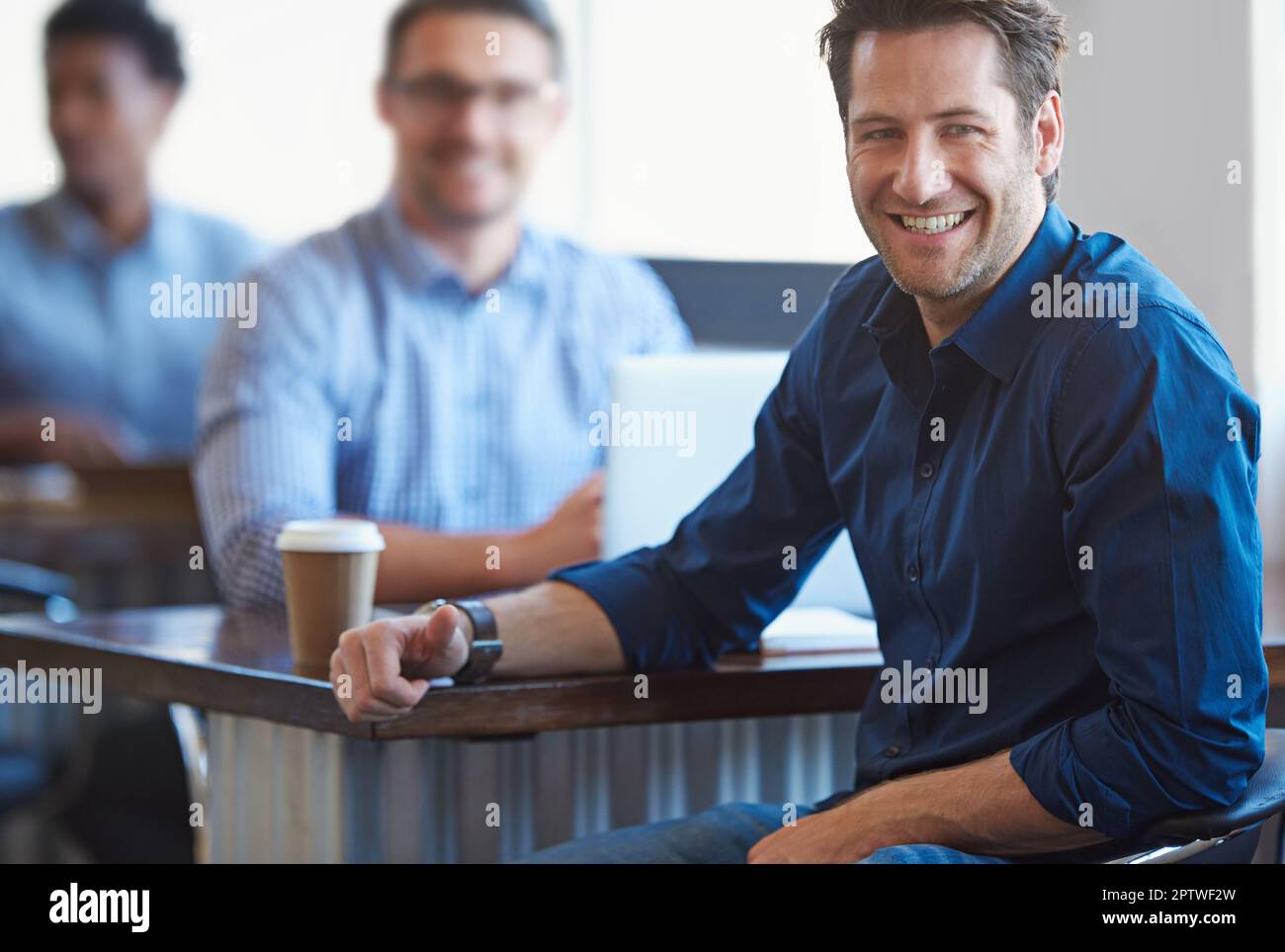 Its been a great day at the office. Portrait of a two colleagues having ...