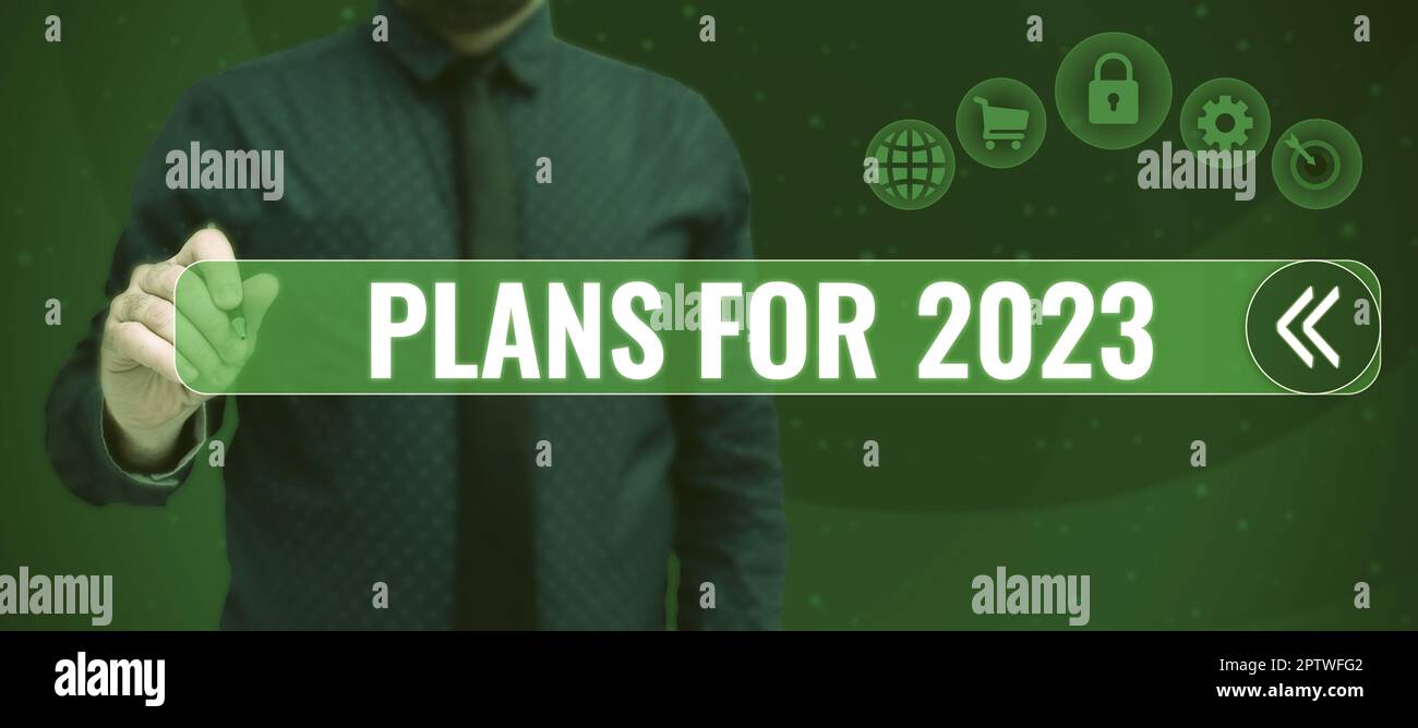 Writing displaying text Plans For 2023, Business overview an intention ...