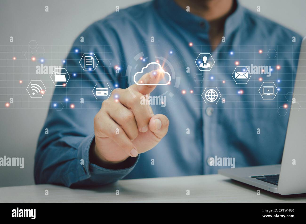 Cloud computing diagram technology. Data storage. Networking and ...