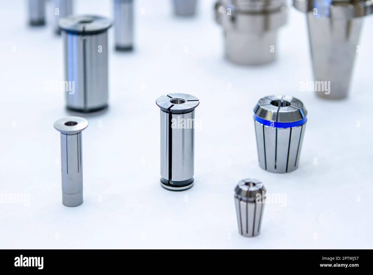 Collet chuck tool collets set many tye ,CNC machine Stock Photo - Alamy