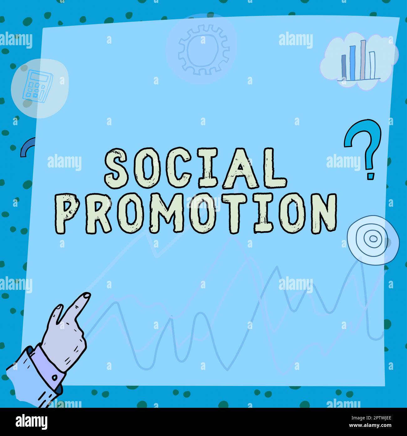 Conceptual caption Social Promotion, Business concept promoting a child ...