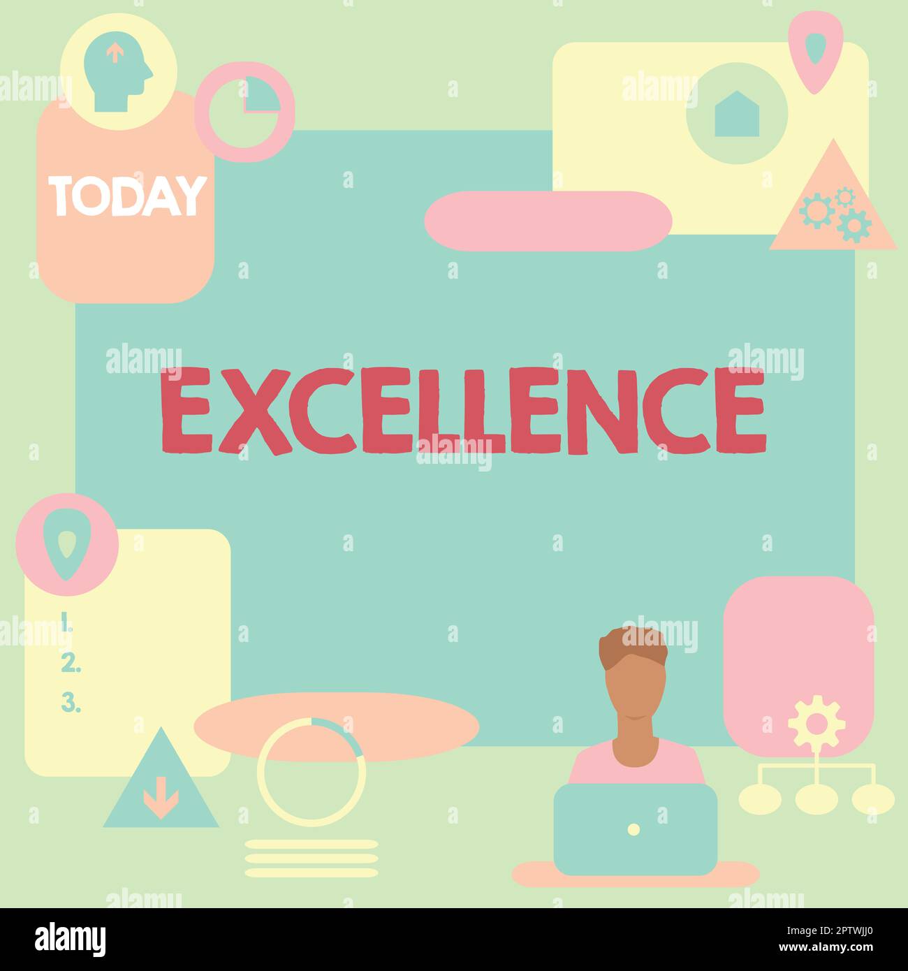 Sign displaying Excellence, Concept meaning standard of performance of ... Sign displaying Excellence, Concept meaning standard of performance of ...