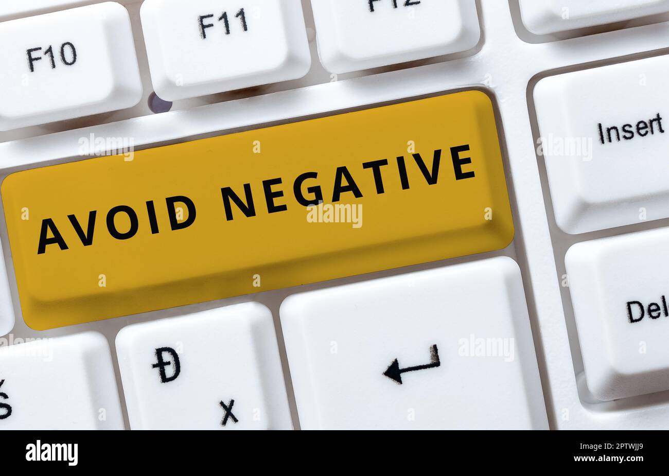 Conceptual display Avoid Negative, Business showcase Staying away from ...