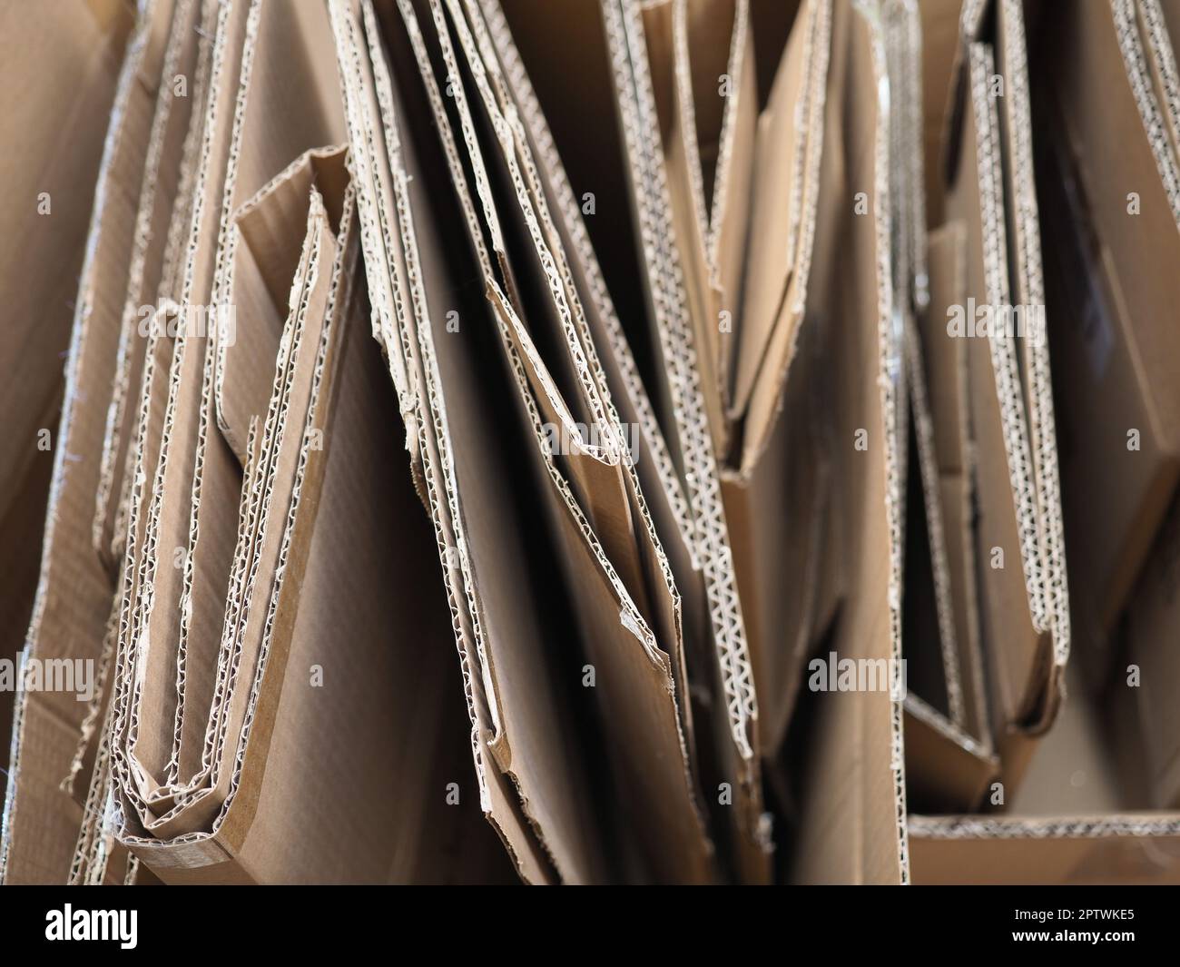 brown corrugated cardboard for small packets parcels Stock Photo - Alamy