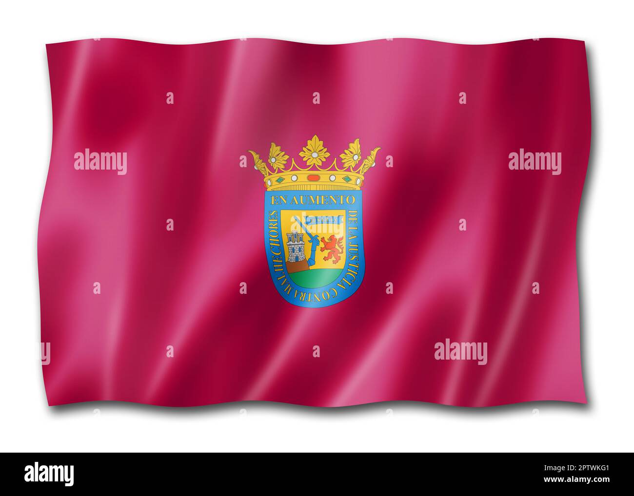 Alava province flag, Spain waving banner collection. 3D illustration ...