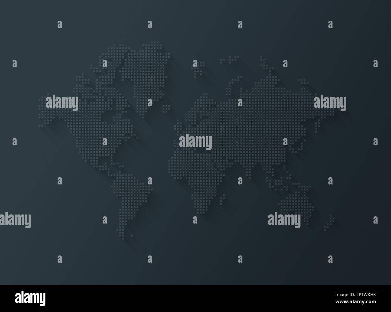 Illustration of a world map made of stars isolated on a black ...