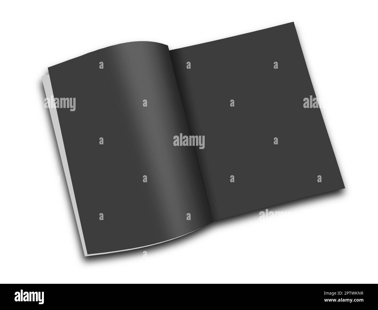 Black magazine blank template for presentation layouts and design. 3D ...