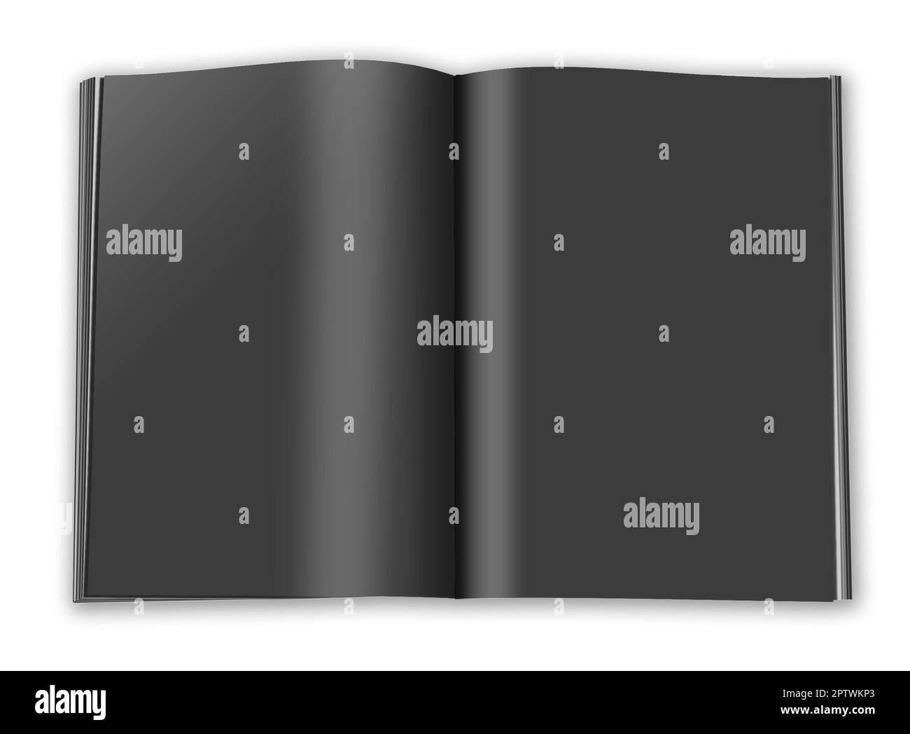 Black magazine blank template for presentation layouts and design. 3D ...