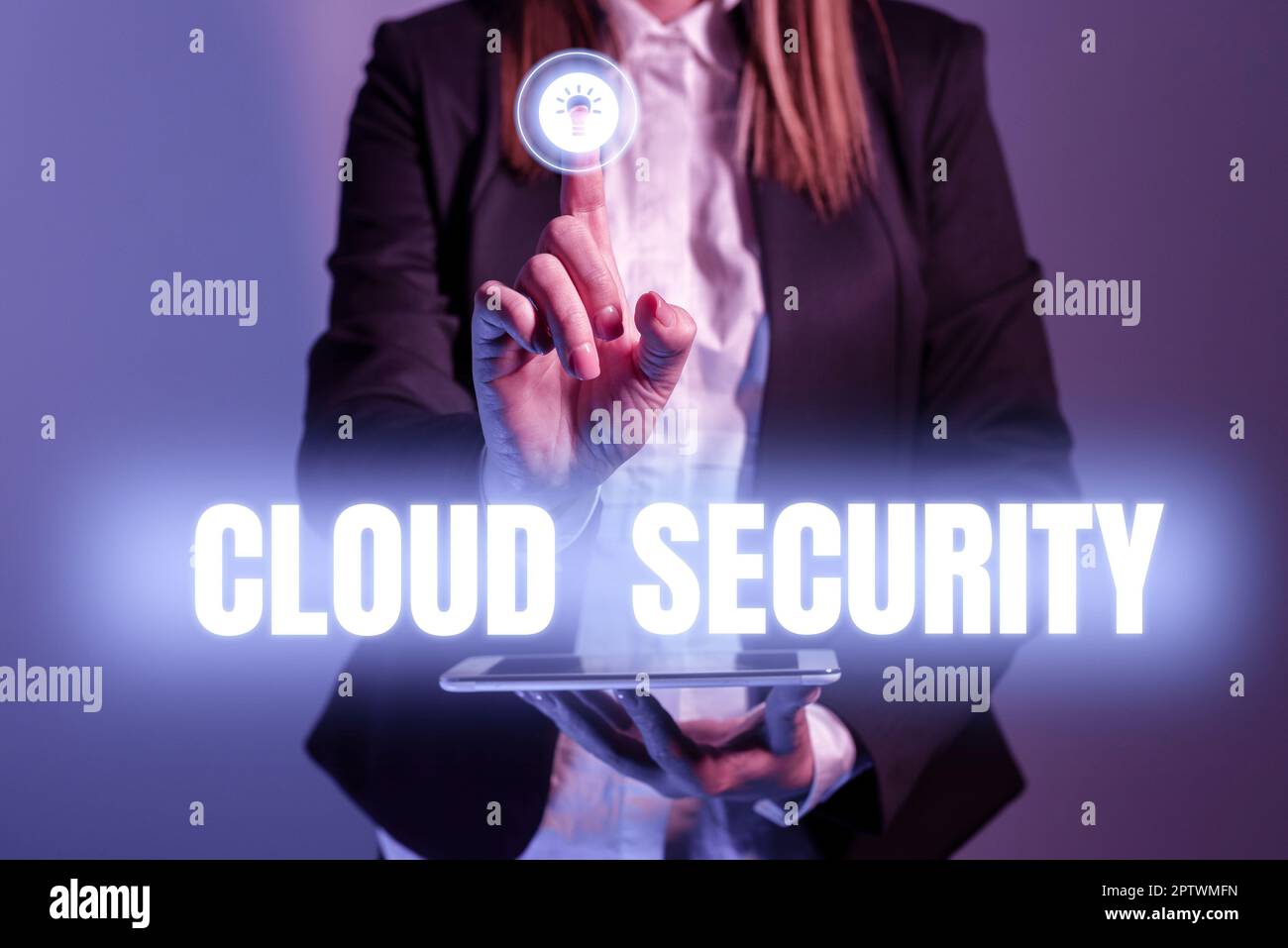 Hand Writing Sign Cloud Security Business Showcase Imposing A Secured System Of Existing Data