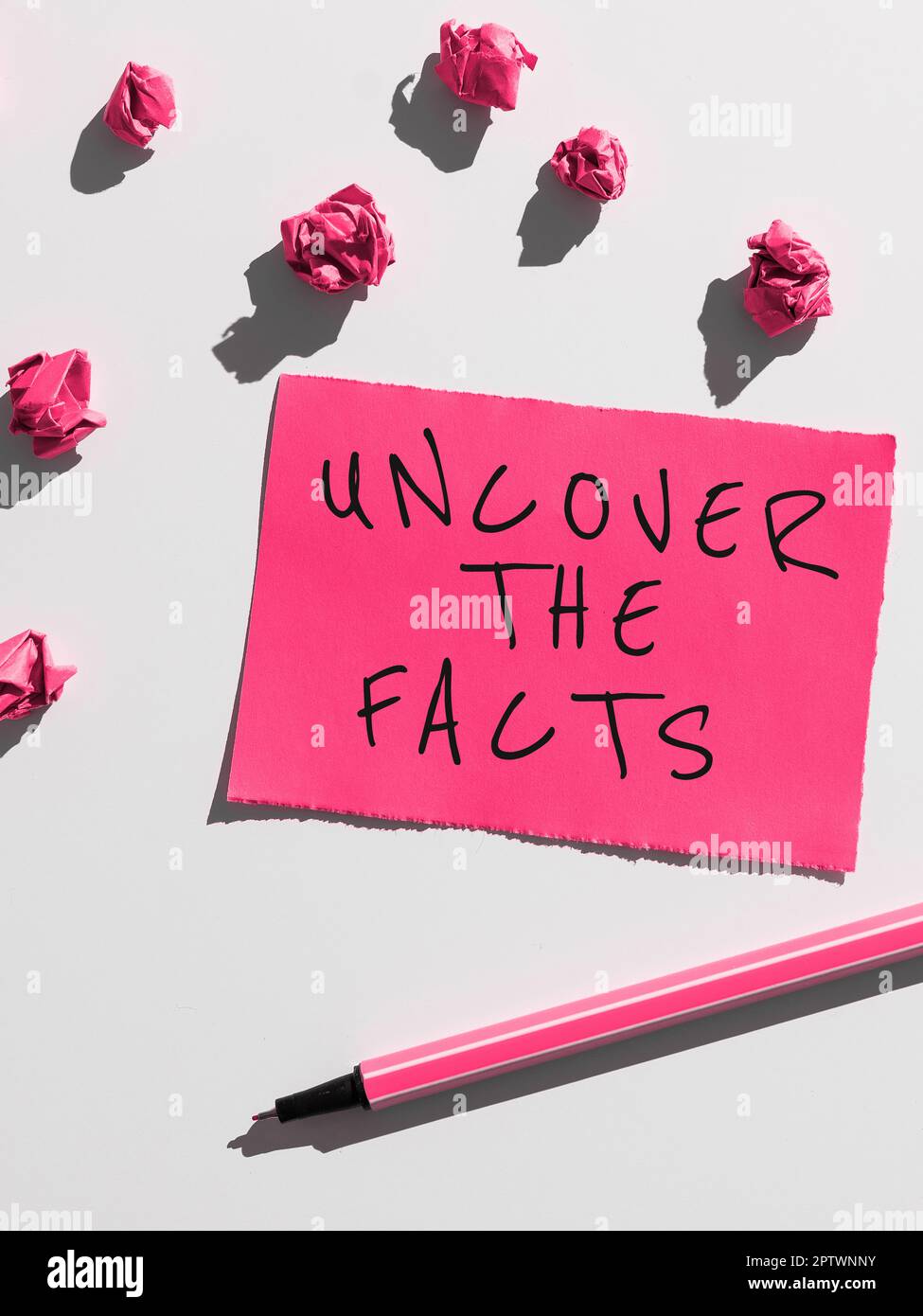 Text sign showing Uncover The Facts, Business concept Find the truth ...