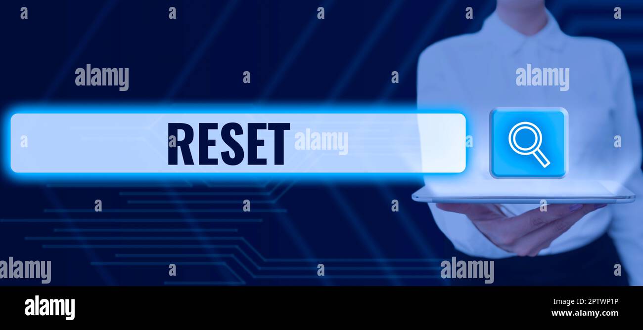 Text Caption Presenting Reset Word Written On Cause Device Return To Its Factory Mode Set Again