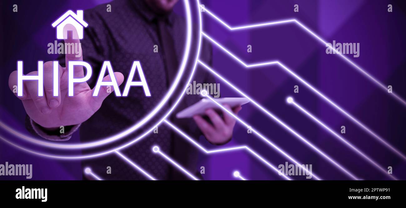 Hand writing sign Hipaa, Word Written on Acronym stands for Health ...