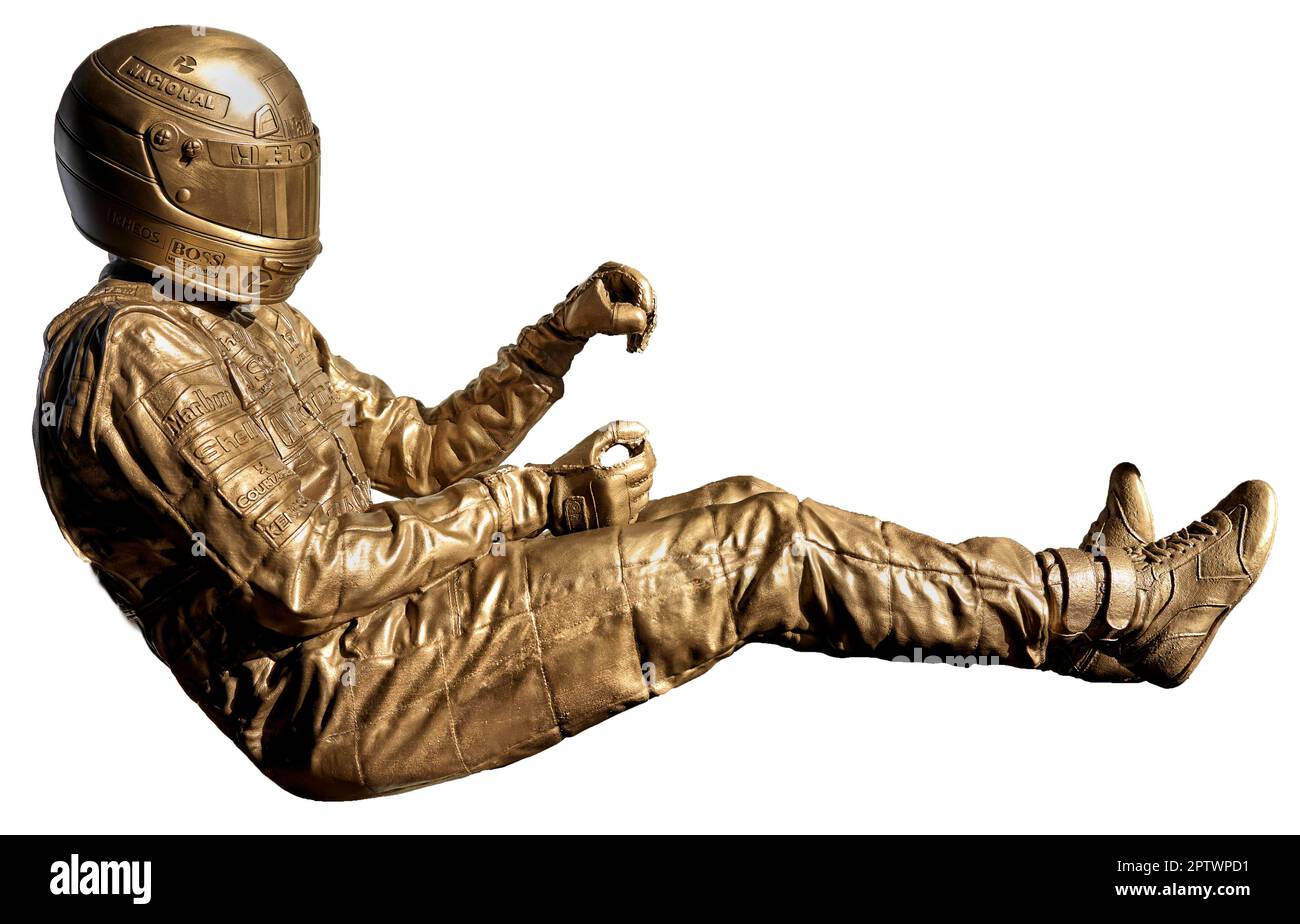 Ayrton Senna statue. Brazilian Formula 1 motorsport racing world ...