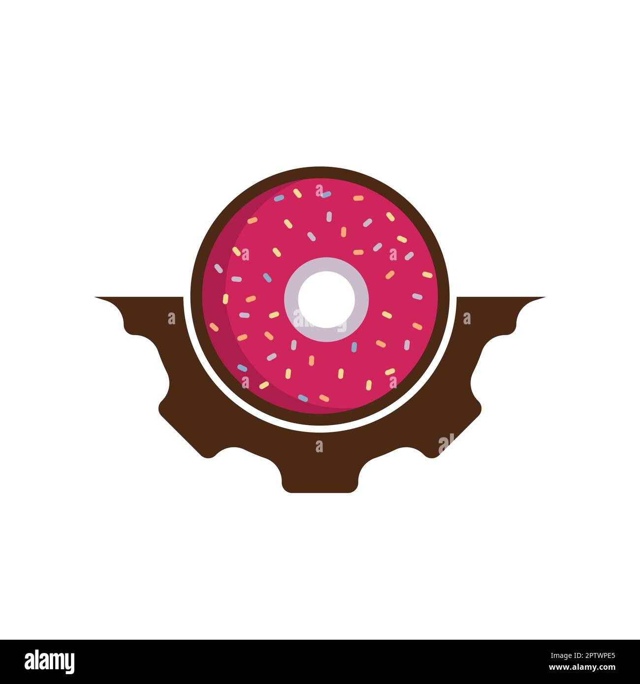 Donut gear vector logo design. Bakery logo design concept Stock Vector ...