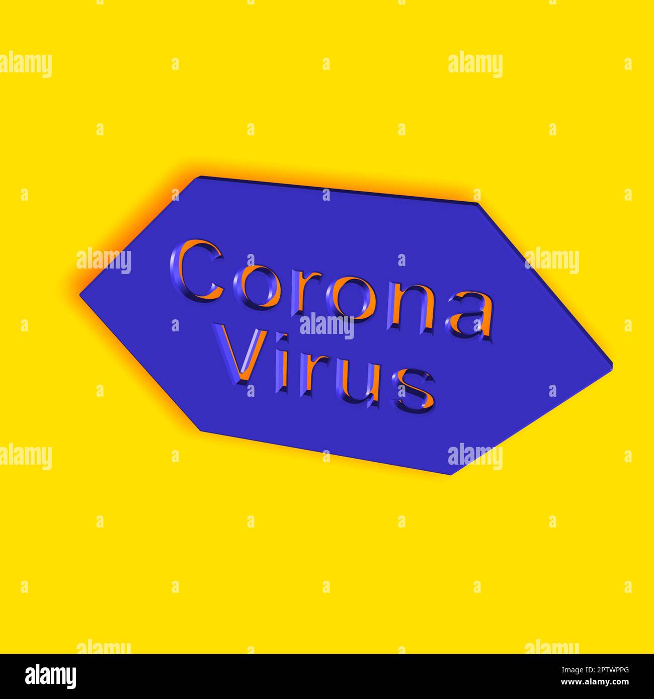 "Coronavirus" - word, lettering or text as a 3D illustration, 3D ...