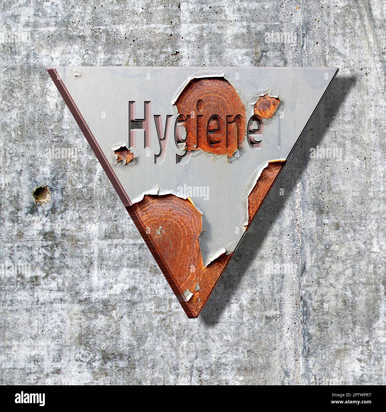 "Hygiene" - word, lettering or text as 3D illustration, 3D rendering ...