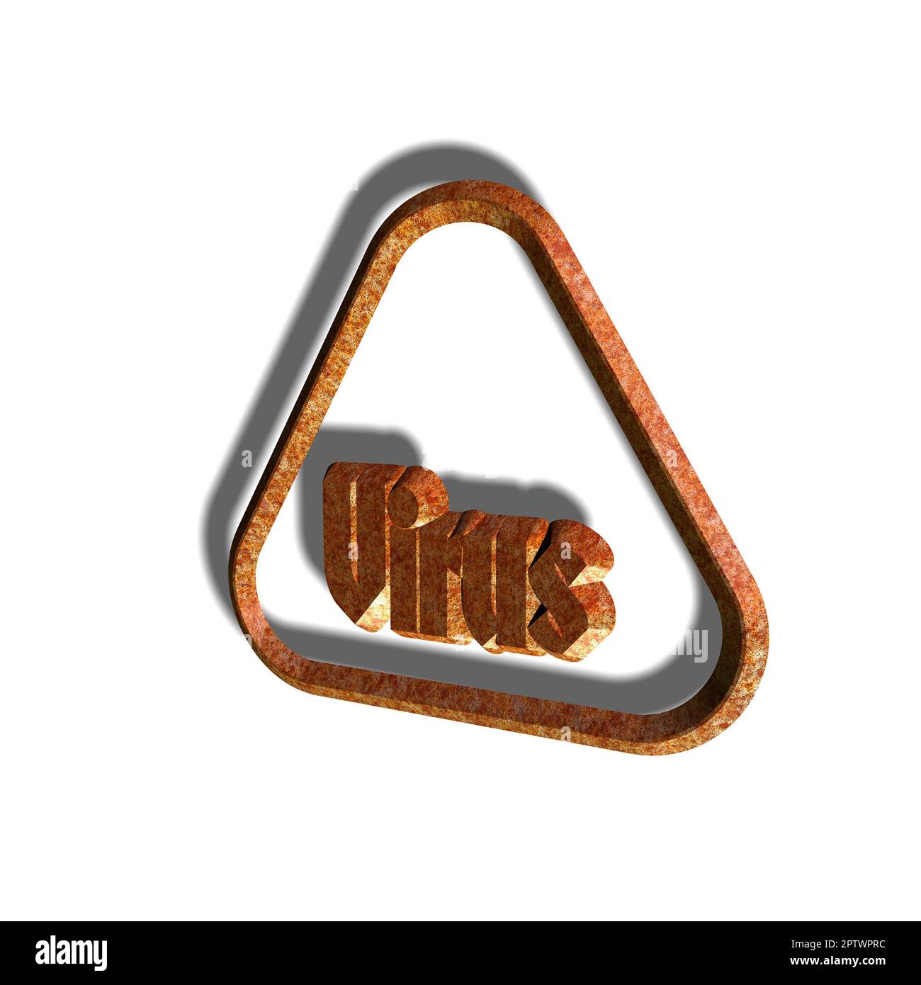 "Virus" - word, lettering or text as a 3D illustration, 3D rendering ...