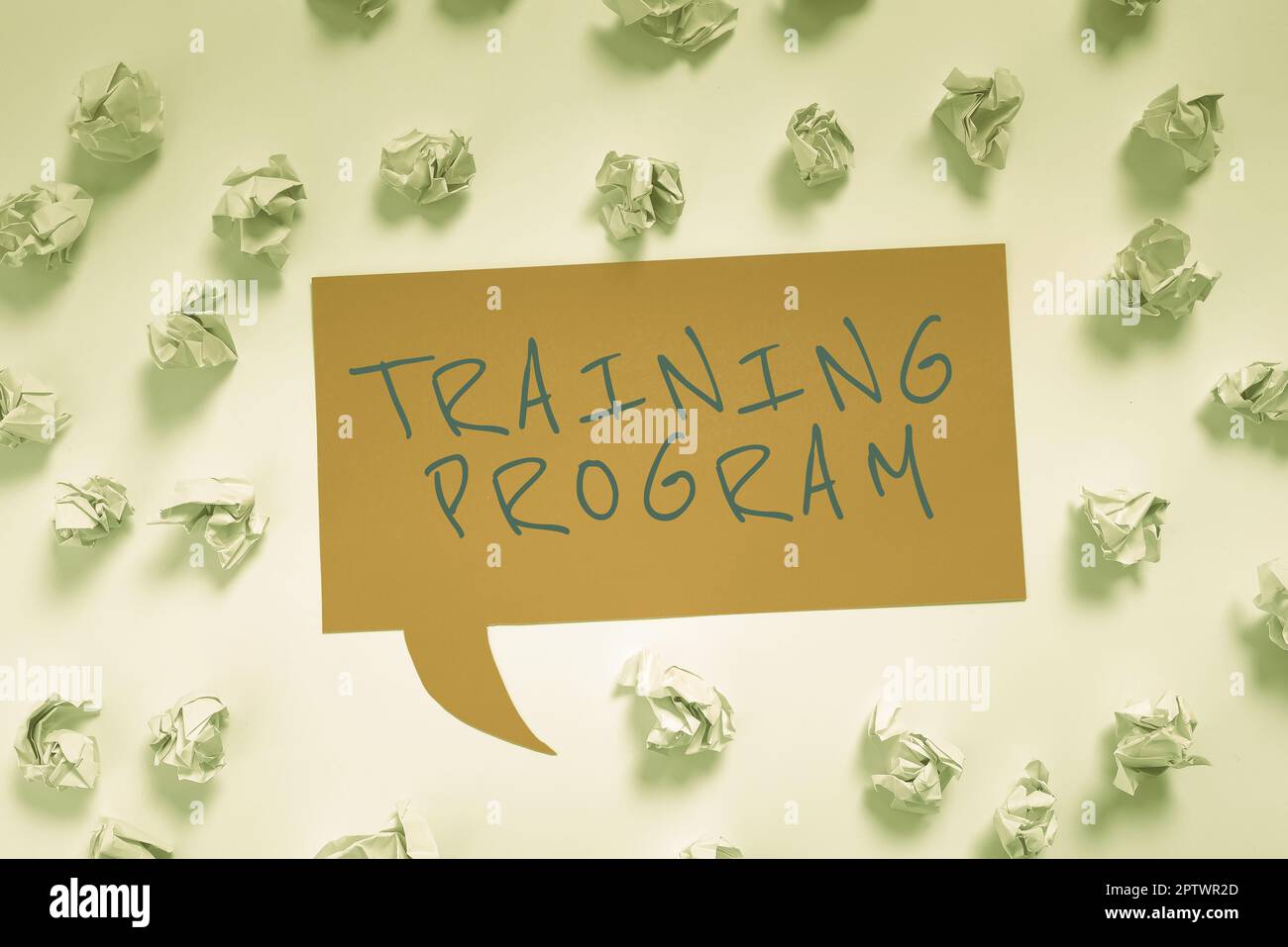 Conceptual display Training Program, Business showcase learn specific knowledge or skills to ...